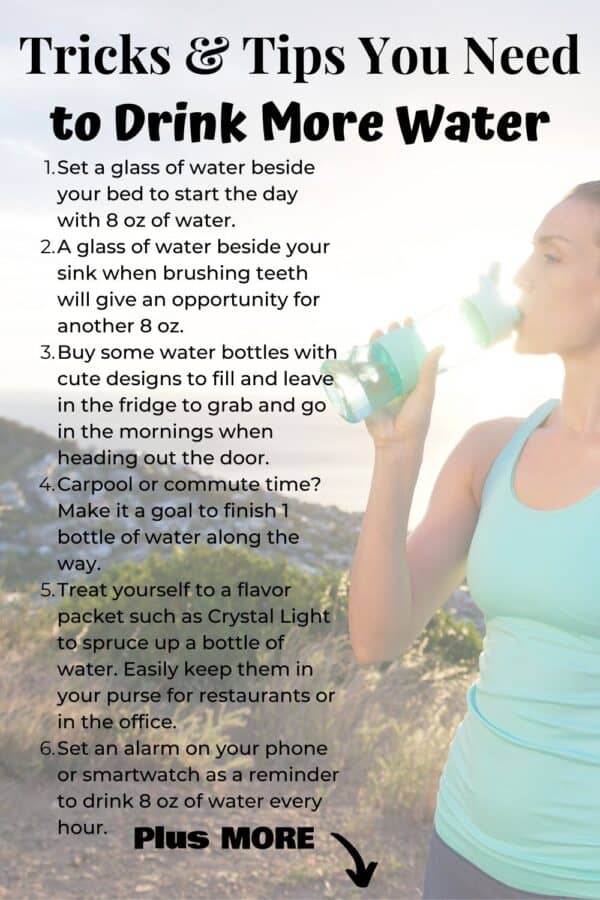 13 Ways to Drink More Water + Printable Water Challenge
