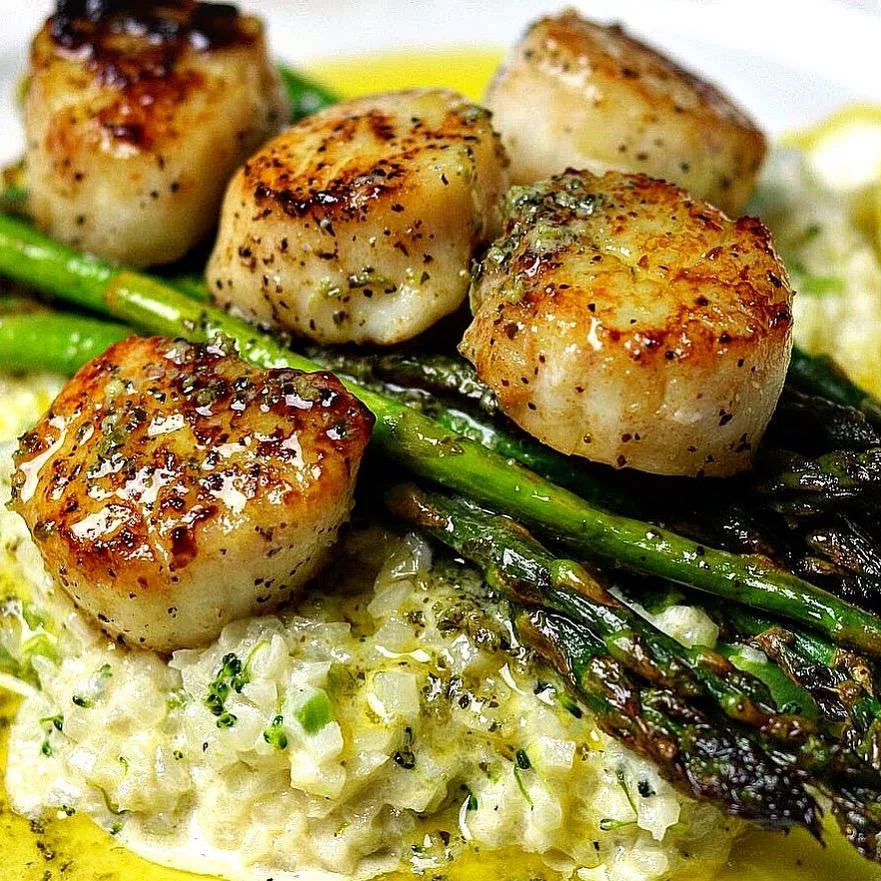 Scallops & Cauliflower Rice Risotto Recipe