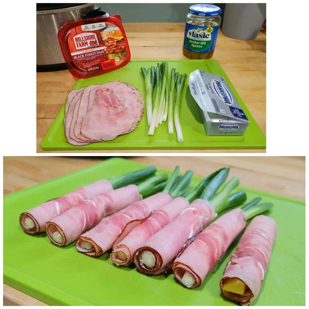 Keto Green Onion Stalk Ham Snack Recipe